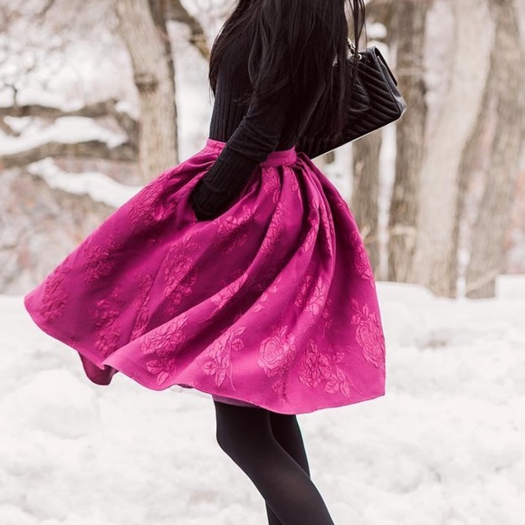 Rachel Parcell | Skirts | Rachel Parcell Garden Plum Skirt | Poshmark